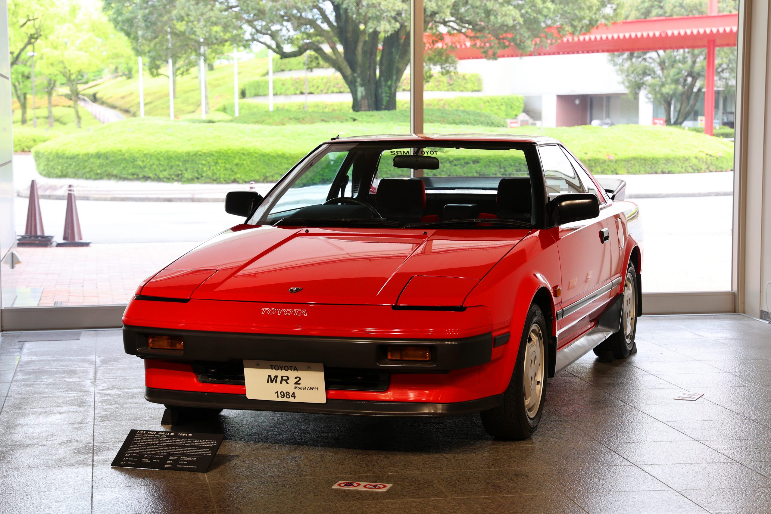 Special display at the entrance: Toyota MR2 [prototype] and Toyota MR2 ...